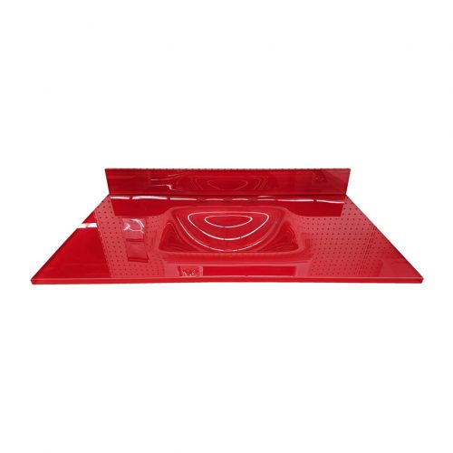Bright Red Glass Vanity Top | Closeout | Builders Surplus