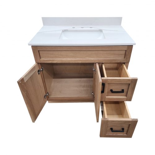Enoch White Oak Vanity - Builders Surplus - Wholesale Kitchen and ...