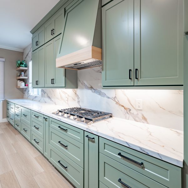 Katella Jade Green Kitchen Cabinets | Builders Surplus