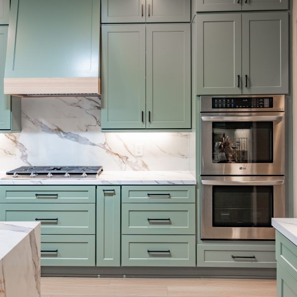 Katella Jade Green Kitchen Cabinets | Builders Surplus