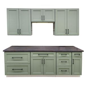 Katella Jade Green Kitchen Cabinets | Builders Surplus