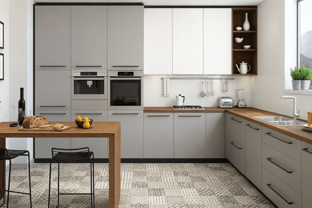 Alma "Soft Touch" Pebble Grey Kitchen Cabinets - Traditional | Builders ...