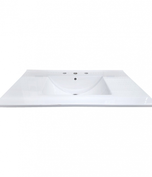 Jazz White Marble Square Vanity Top | Builders Surplus